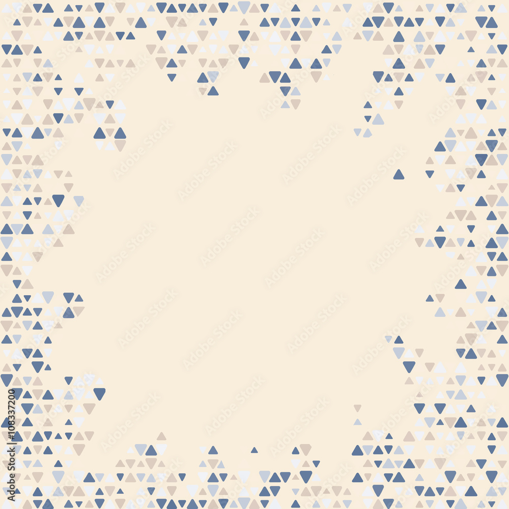 Patterned background with small spots - square frame for text Stock ...