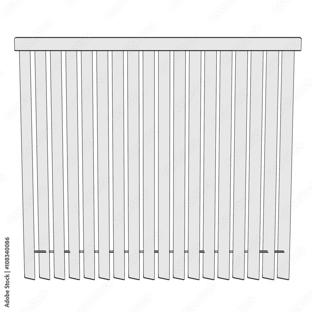 2d cartoon illustration of windows blinds Stock Illustration | Adobe Stock