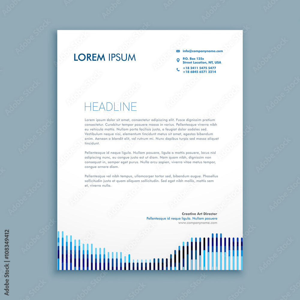 trendy letterhead design Stock Vector | Adobe Stock