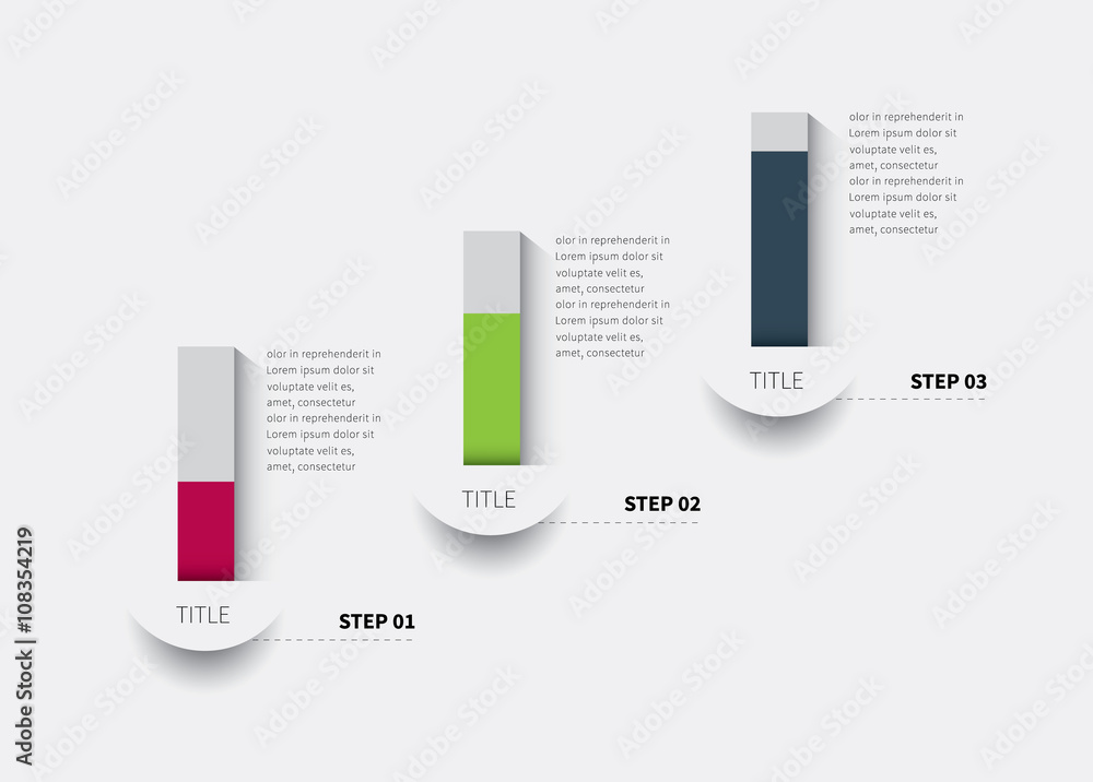 infographic stairs with graph / vector business illustration for ...