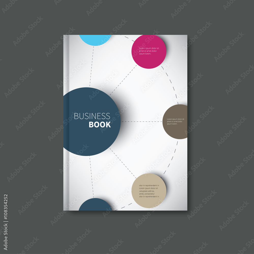 infographic book cover / vector illustration, brochure booklet with ...