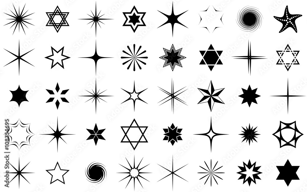 Vector stars collection Stock Vector | Adobe Stock