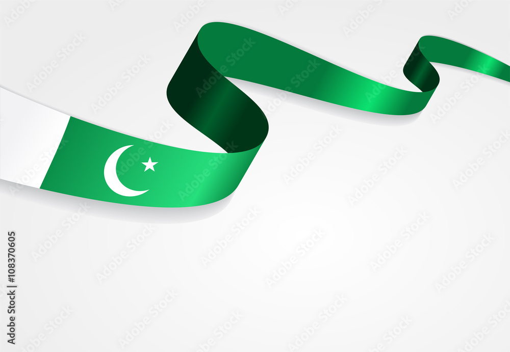 Pakistani flag background. Vector illustration. Stock Vector | Adobe Stock