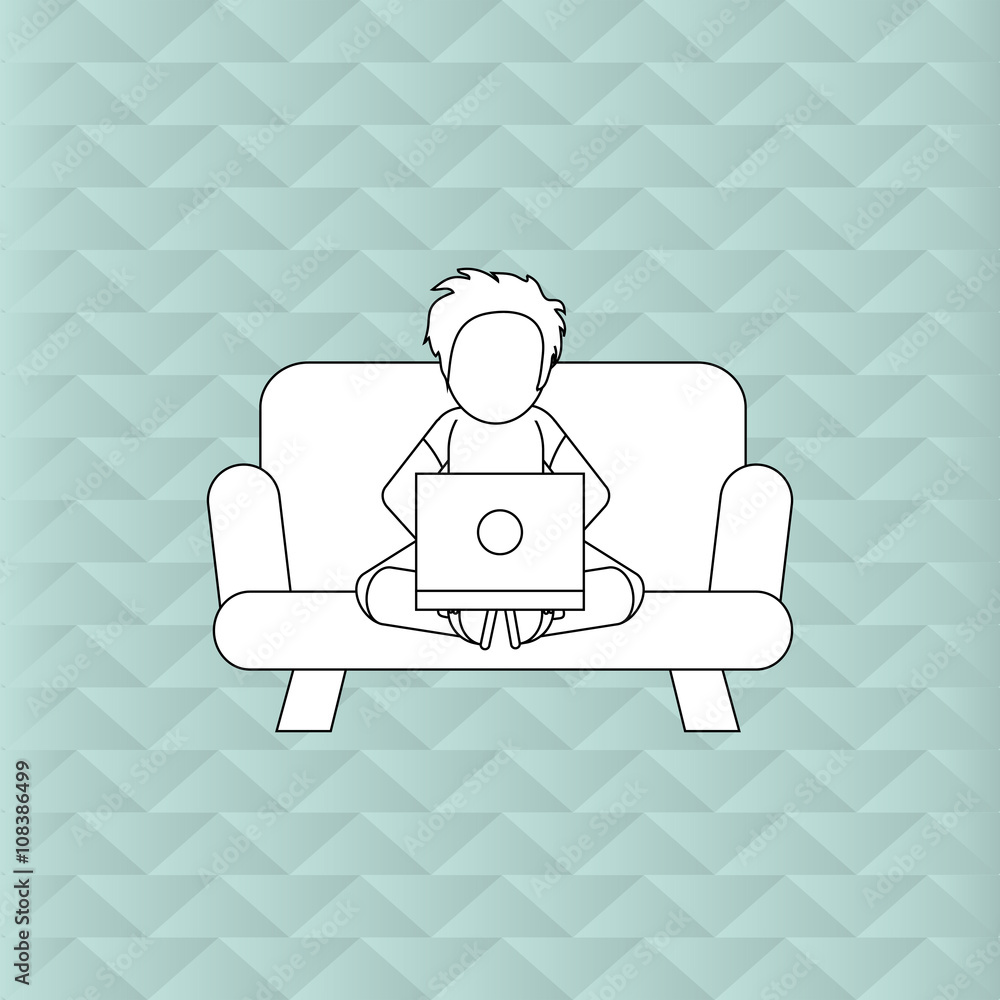 Illustration design of resting, editable vecctor Stock Vector | Adobe Stock