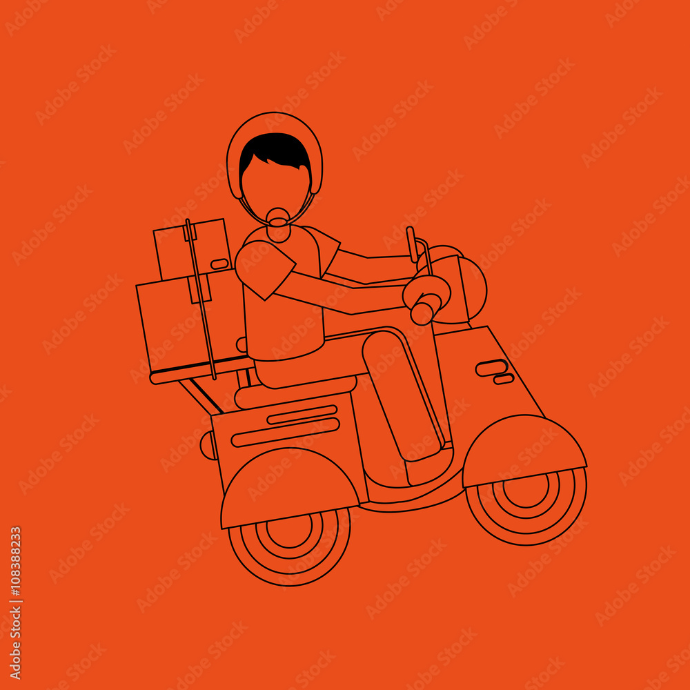 Graphic design of delivery , editable vecctor Stock Vector | Adobe Stock