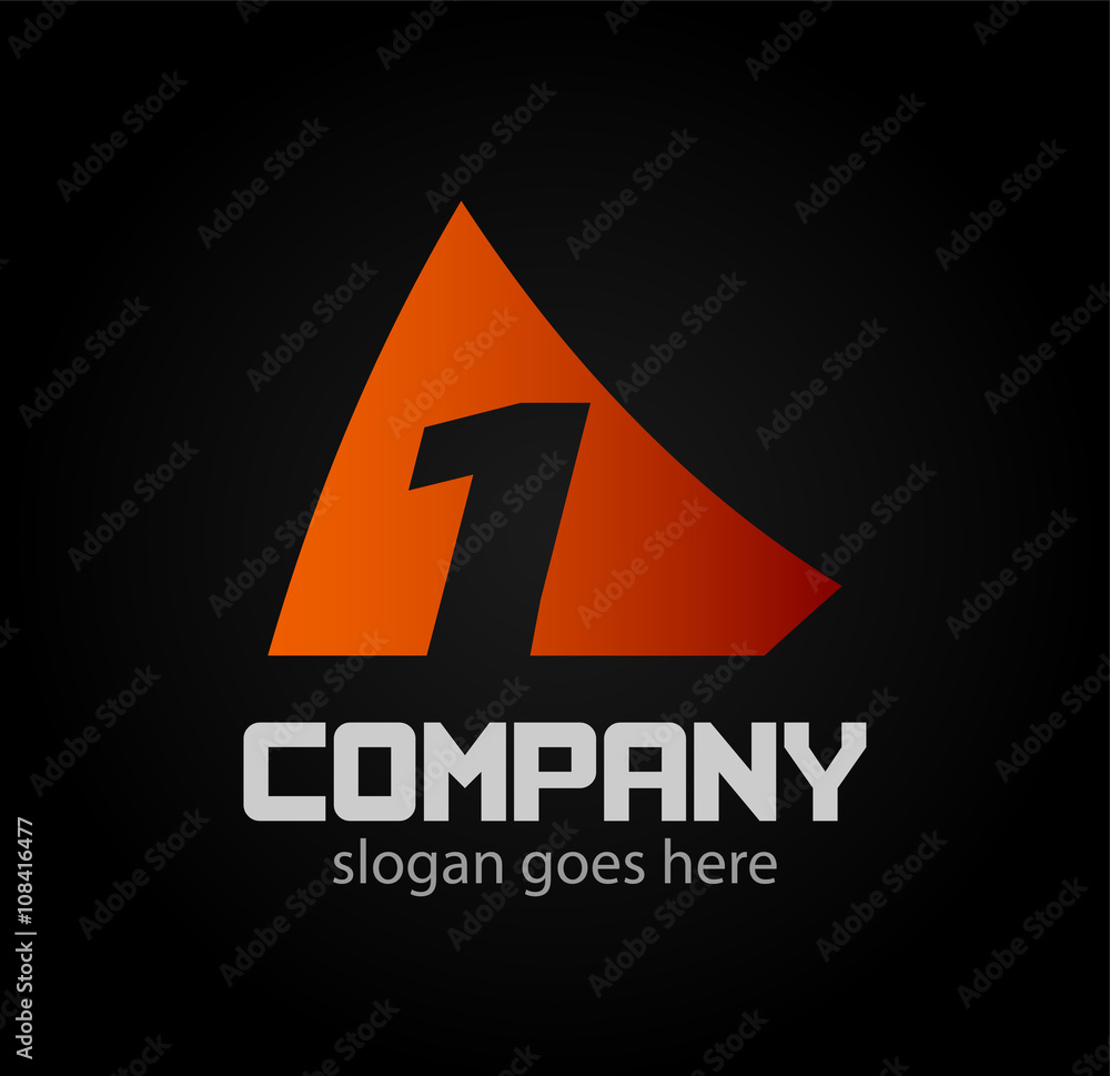 Number one 1 logo icon template Stock Vector | Adobe Stock