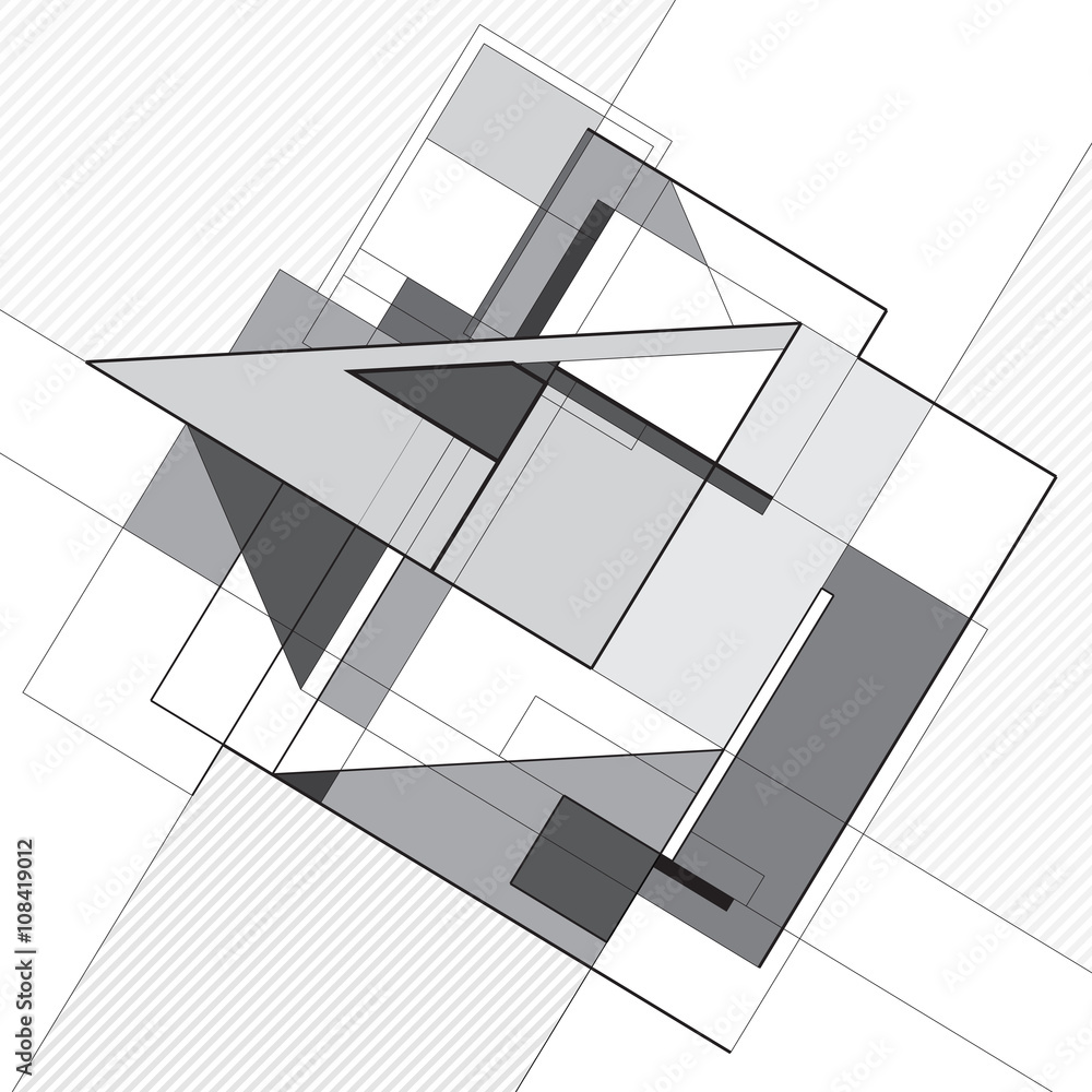 Abstract architectural composition Stock Vector | Adobe Stock Abstract architectural composition Stock Vector | Adobe Stock