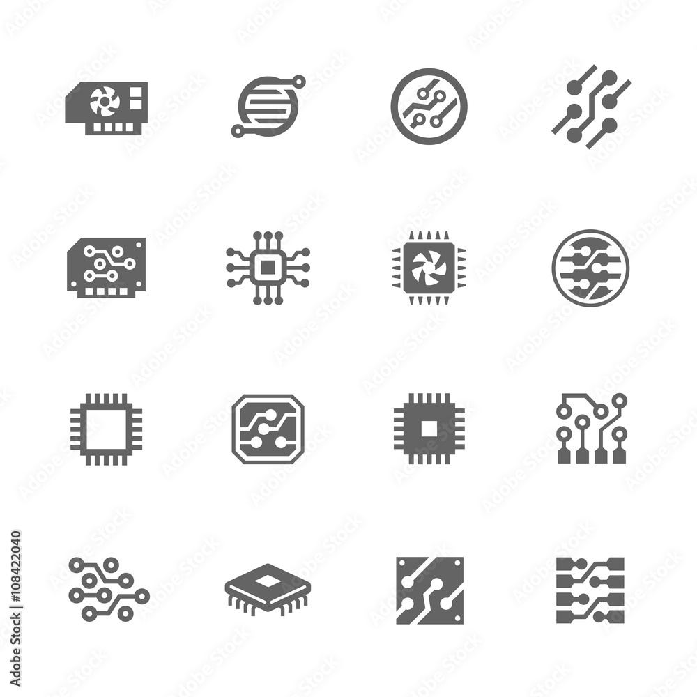 Simple Electronics icons Stock Vector | Adobe Stock