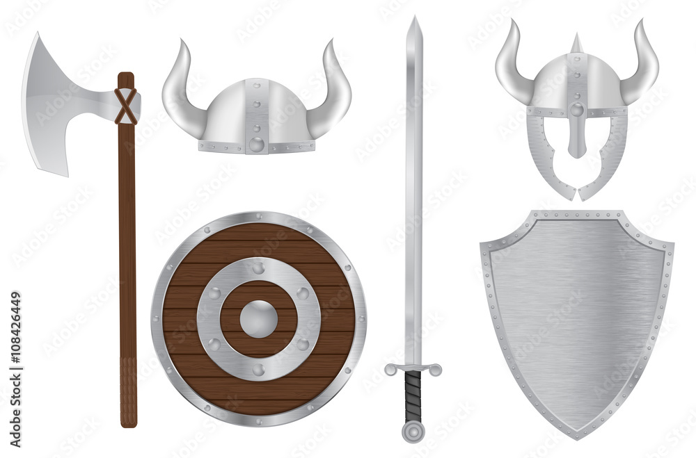 Viking Axe And Shield