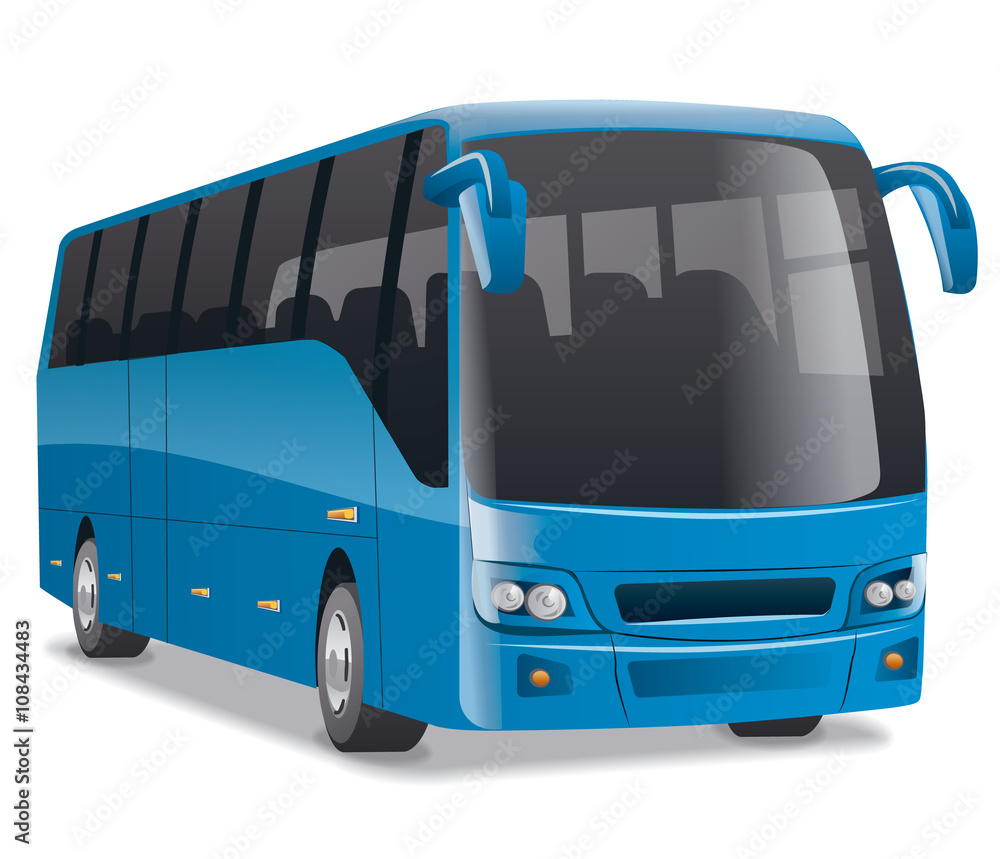 blue city bus Stock Vector | Adobe Stock