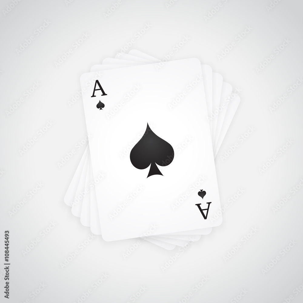 Ace of Spades at the top of the deck of cards Stock Vector | Adobe Stock