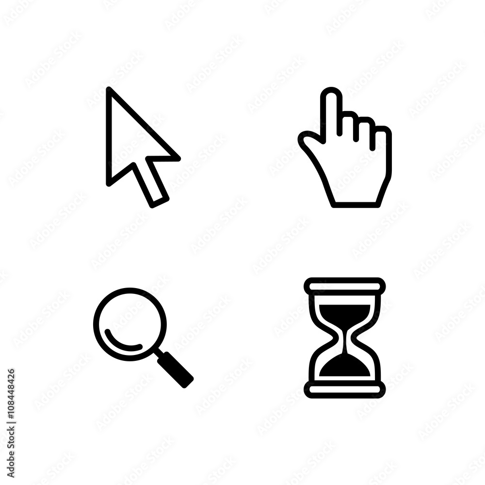 Vector set mouse cursors. Stock Vector | Adobe Stock