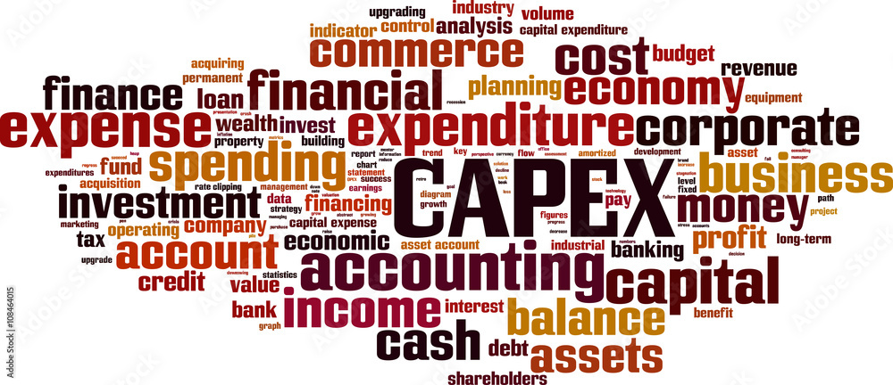CAPEX word cloud concept. Vector illustration Stock Vector | Adobe Stock