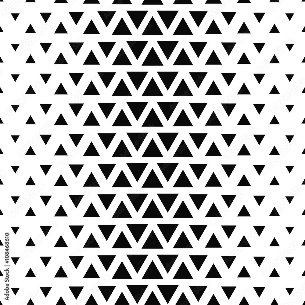 Seamless black and white triangle pattern Stock Vector | Adobe Stock
