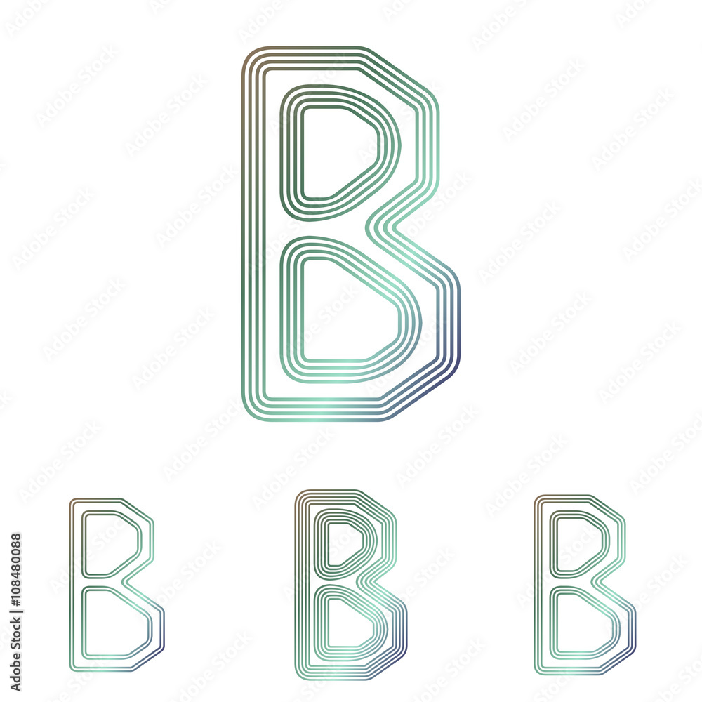 Color letter b logo design set Stock Vector | Adobe Stock