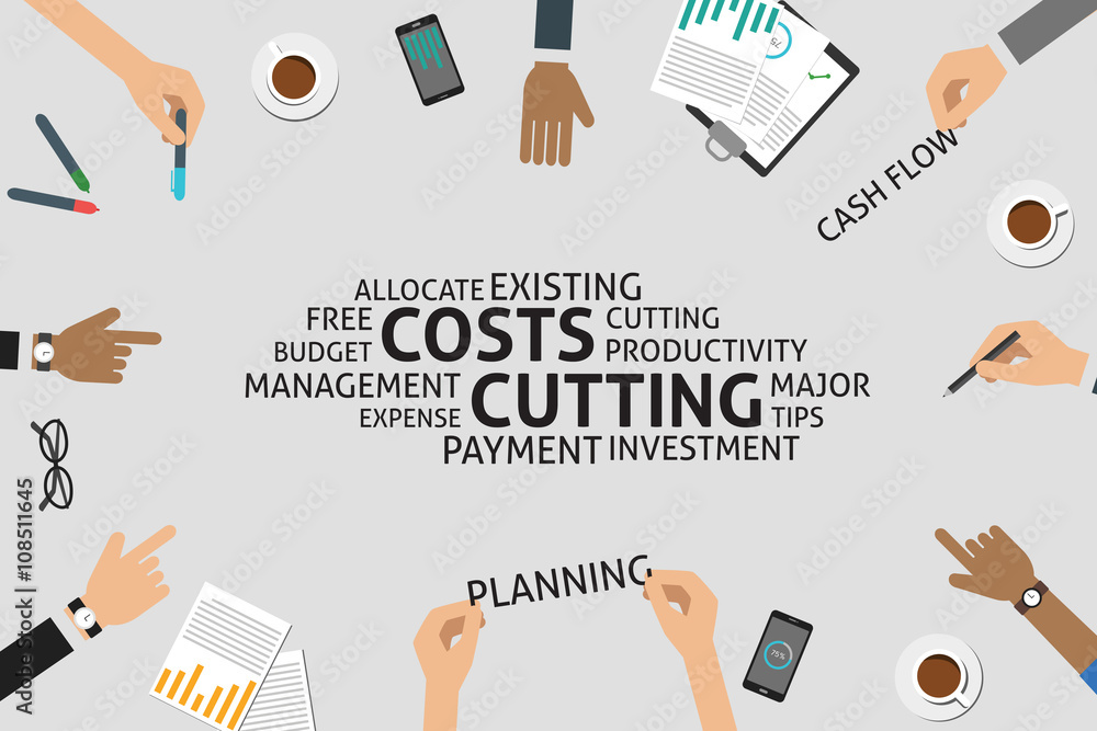 vector costs cutting concept,template Stock Vector | Adobe Stock