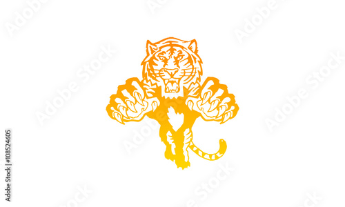 Jumping Tiger Logo Tiger Logo, Logo Design, Company Slogans | atelier ...