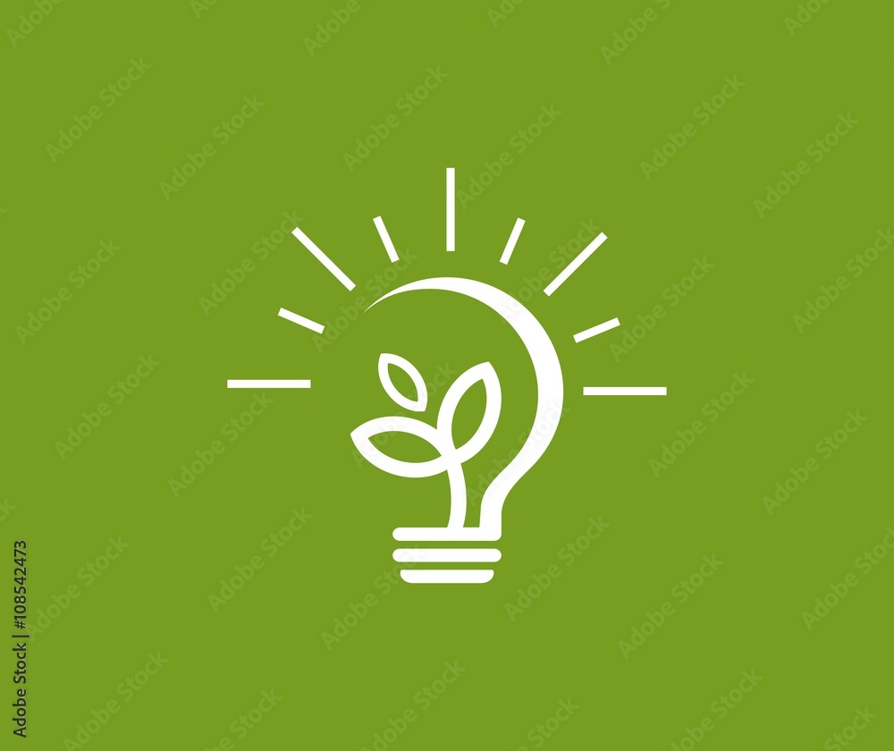 Bulb plant logo Stock Vector | Adobe Stock