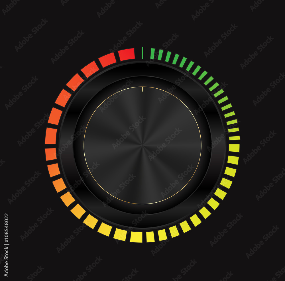 vector Black metallic regulator controller with color scale Stock ...