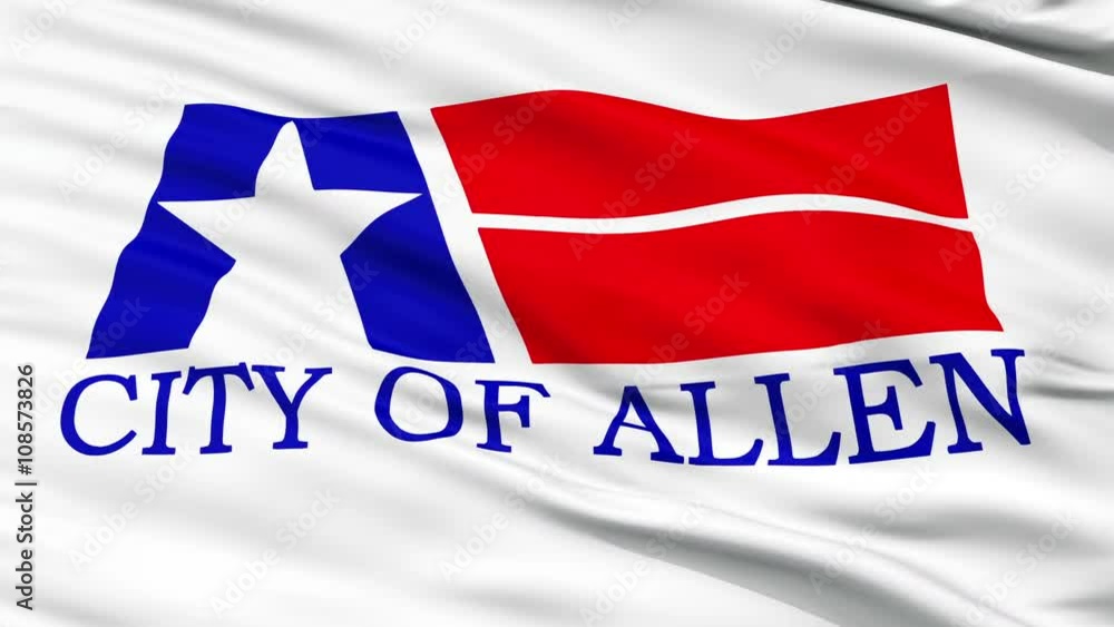 Allen City, Texas Flag Close Up Realistic Animation Seamless Loop - 10 ...