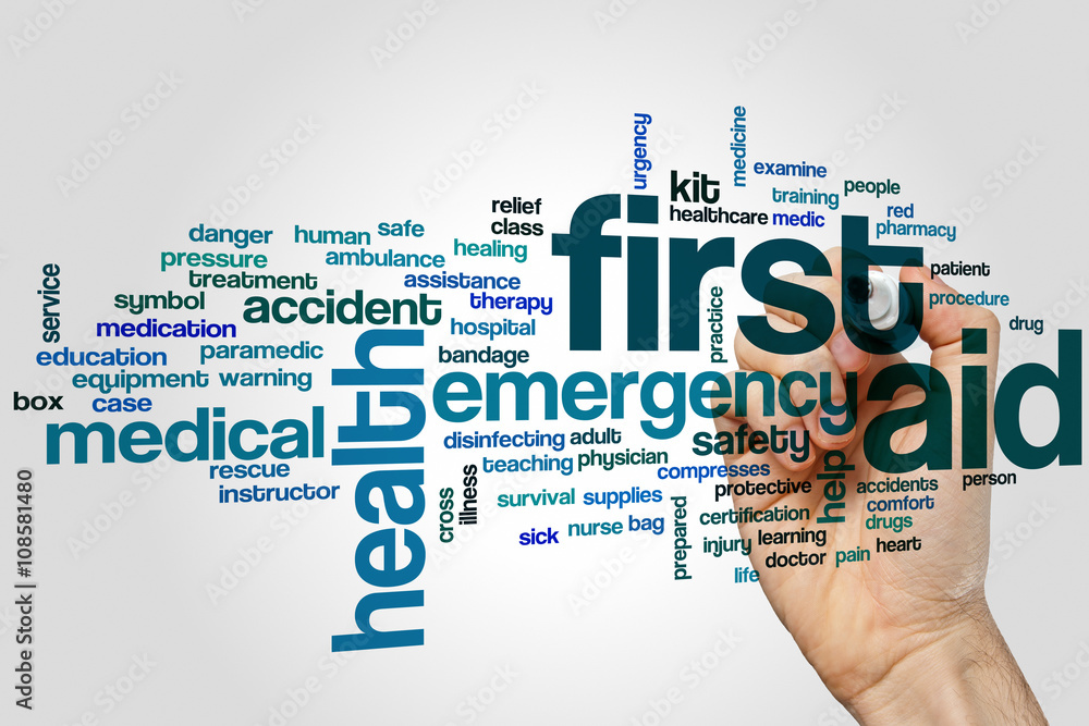 First aid word cloud foto de Stock | Adobe Stock
