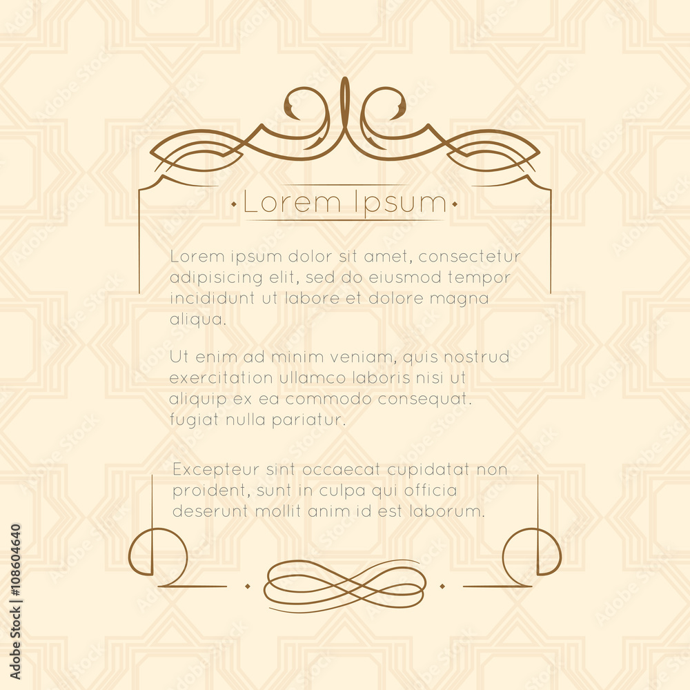 Border designs for greeting cards. Template design for invitation ...