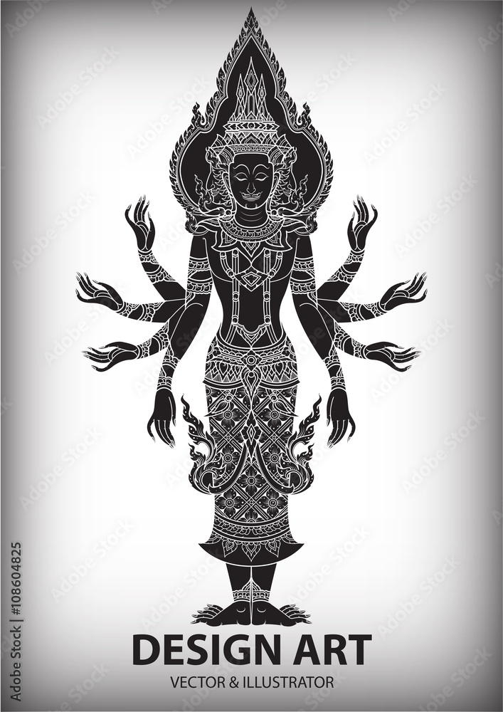 layout thai outline pattern vector Stock Vector | Adobe Stock