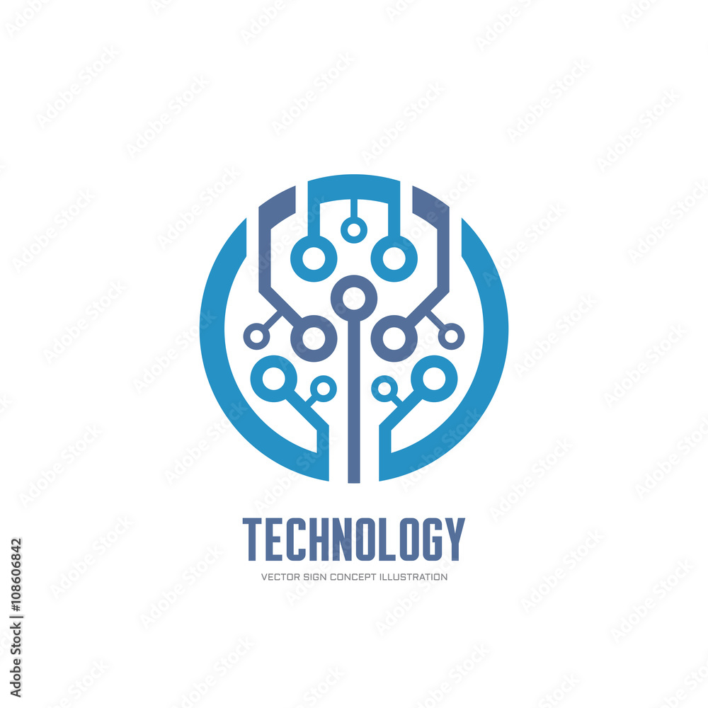 Technology - vector logo concept illustration for corporate identity ...