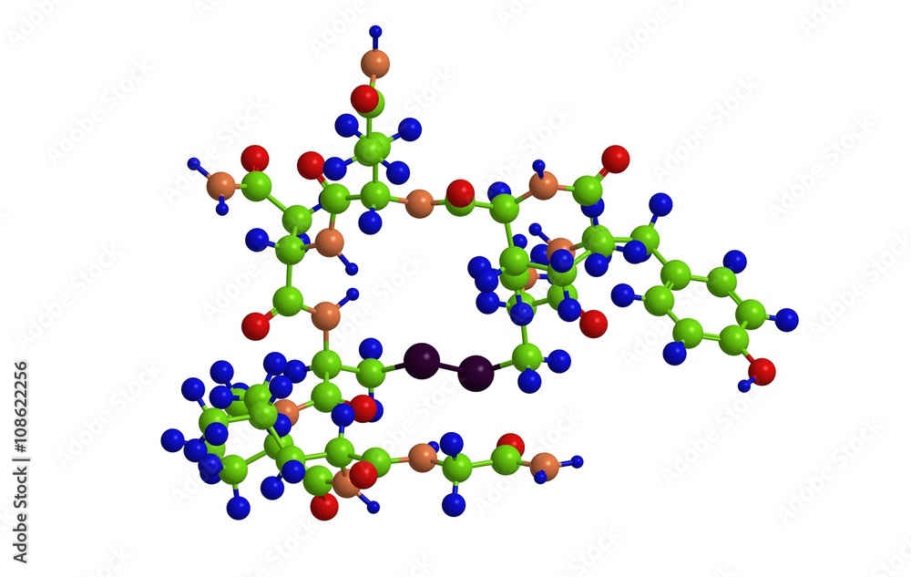 Oxytocin Molecule 3d