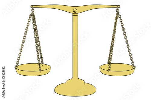 2d cartoon illustration of alchemy scales Stock Illustration | Adobe Stock