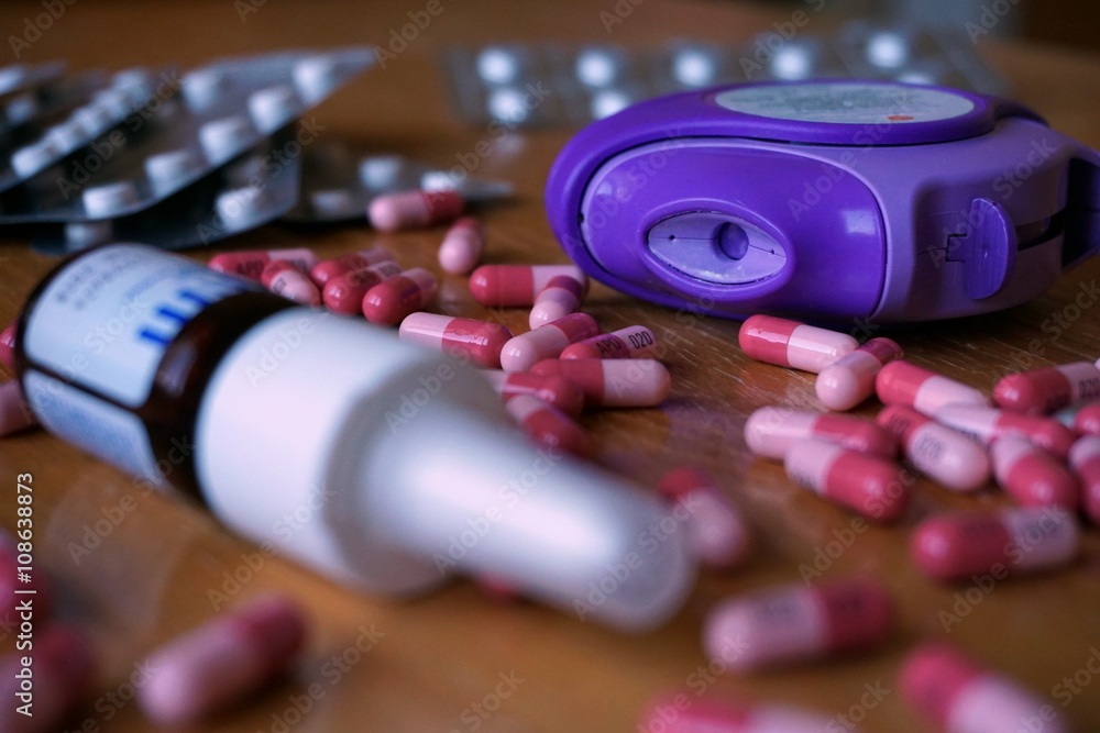 Plastic allergy inhaler used to reduce allergic and asthma reaction in ...