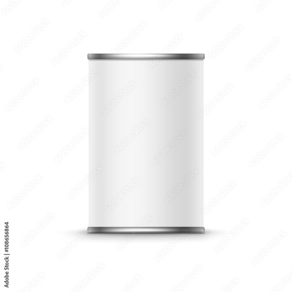 Tin box can packaging container isolated vector illustration on white ...