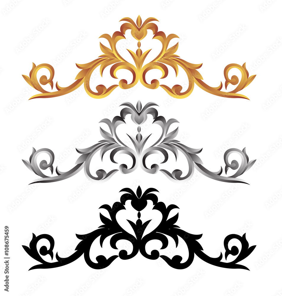 Design Elements Corners And Borders set for sticker cut and frame, line ...