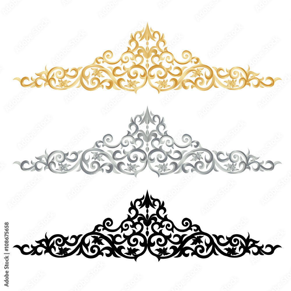 Design Elements Corners And Borders set for sticker cut and frame, line ...