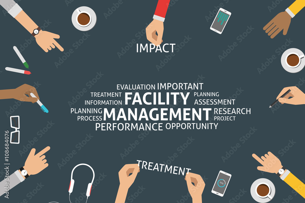 vector facility management concept,template Stock-Vektorgrafik | Adobe ...