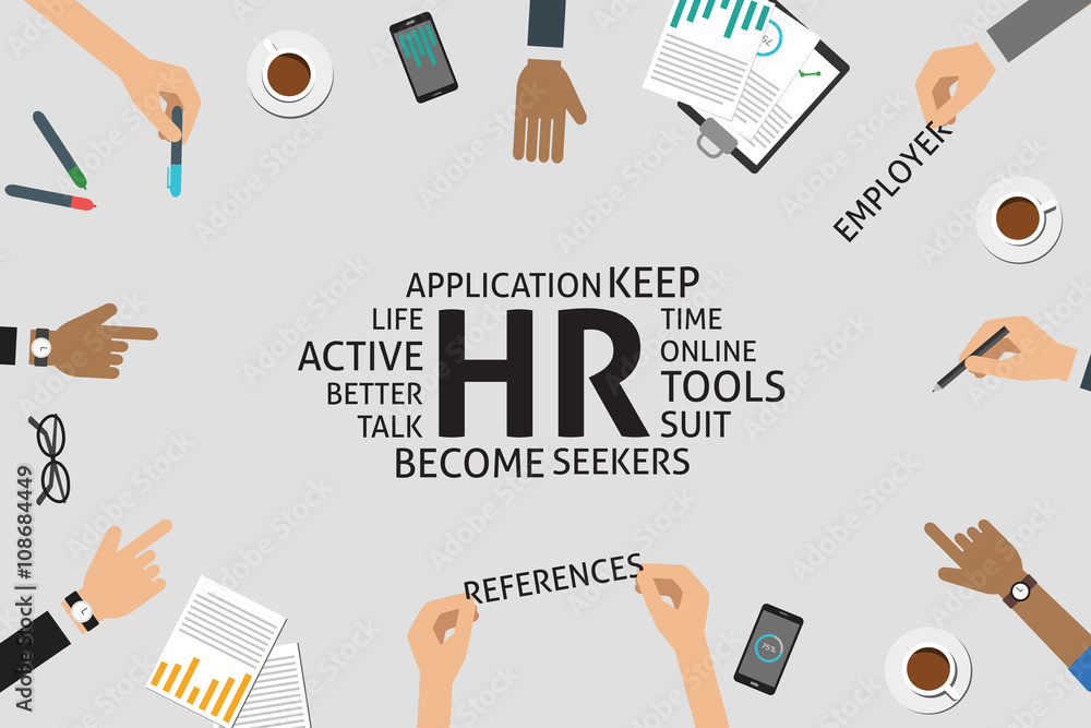 vector HR concept,template Stock Vector | Adobe Stock