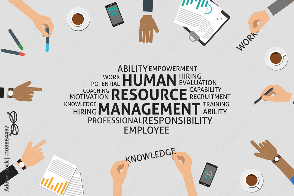 vector human resource management concept,template Stock-Vektorgrafik ...