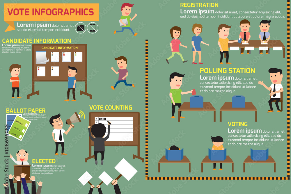 Election and voting infographic elements. vector illustration. Stock ...
