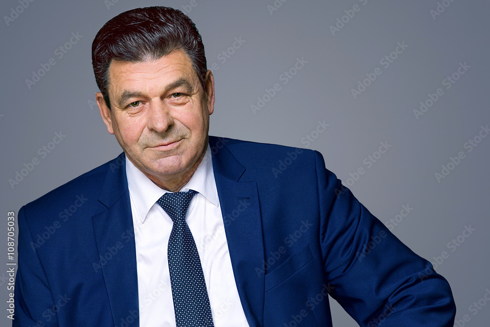 male model, after 50 years, portrait, studio Stock Photo | Adobe Stock