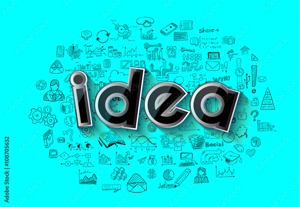 Idea Concept Layout for Brainstorming and Infographic background Stock ...