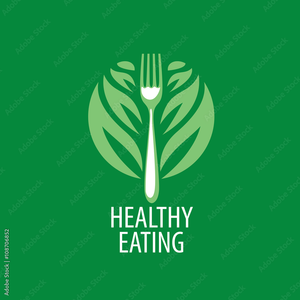 vector logo healthy eating Stock Vector | Adobe Stock