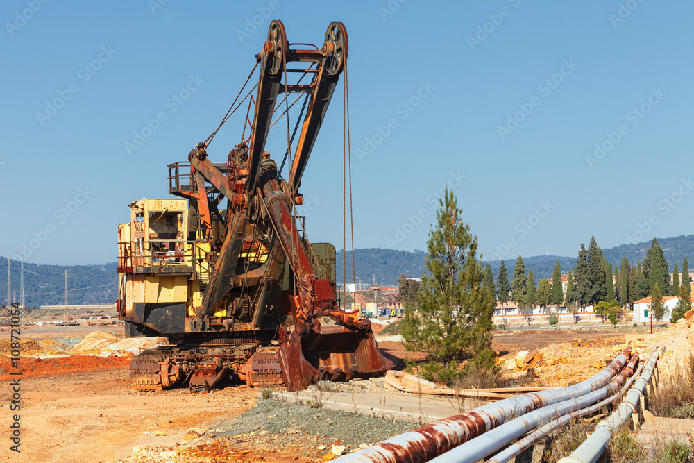 Old backhoe Stock Photo | Adobe Stock