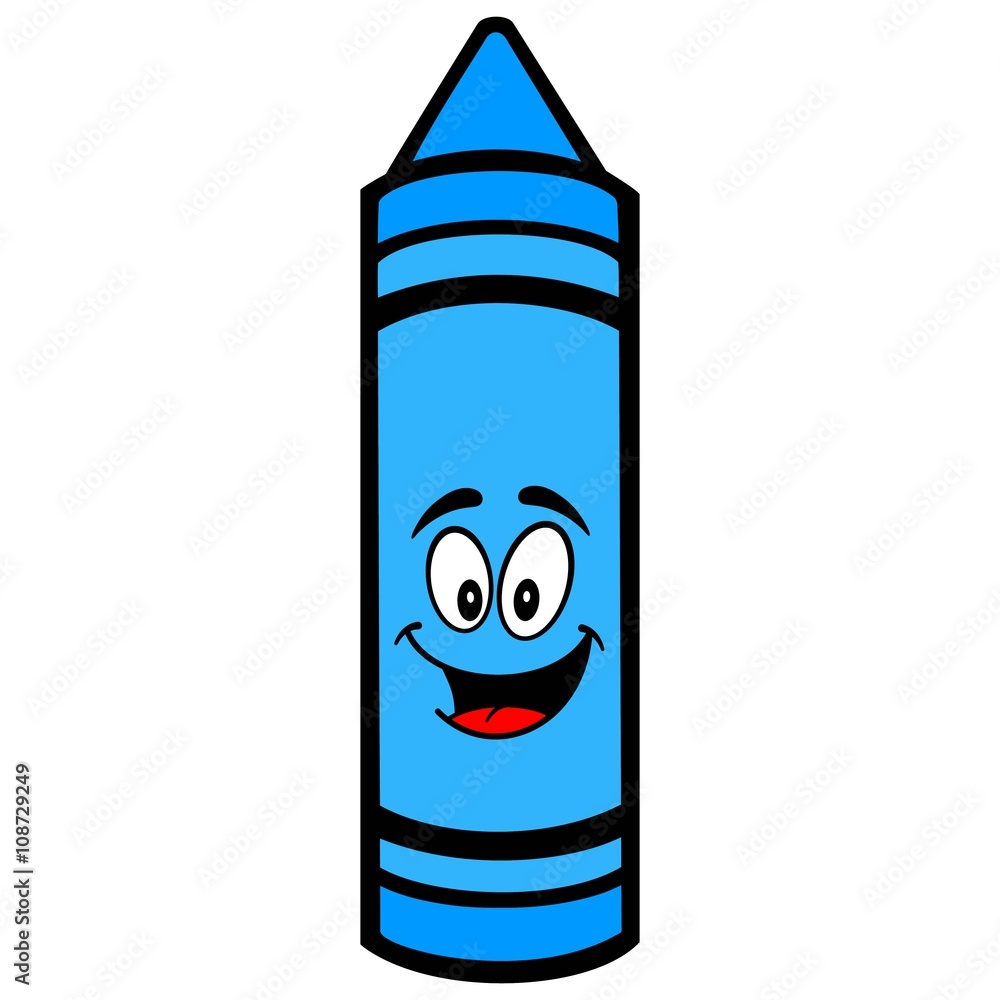 Crayon Mascot Stock Vector | Adobe Stock