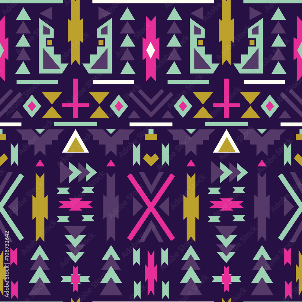 Purple Aztec Background