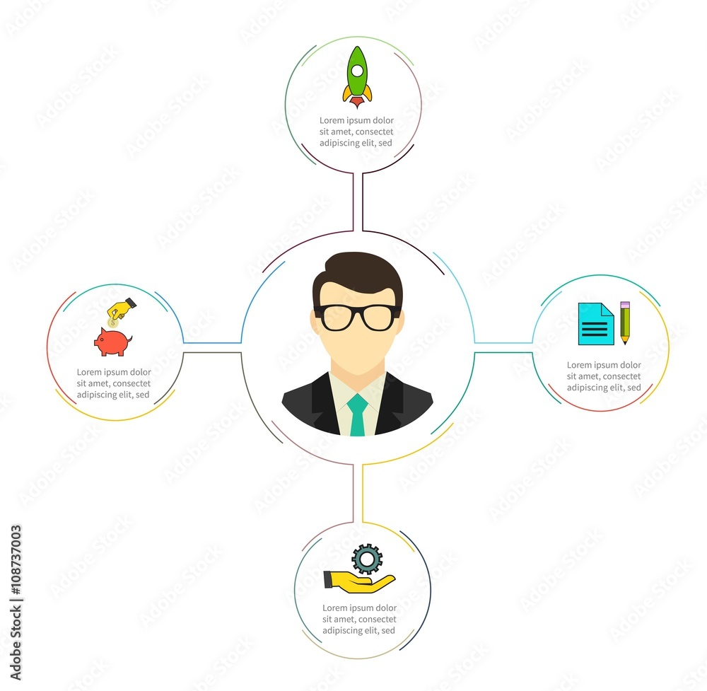 Infographic Template. Data Visualization. Can be used for workflow ...