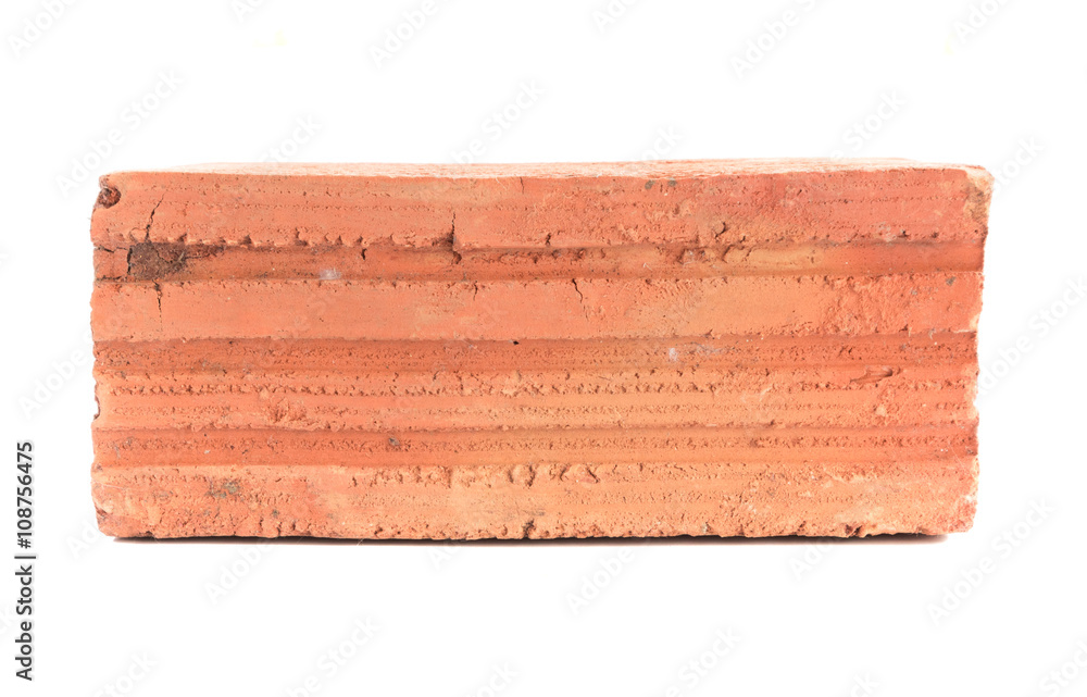 New red brick on white background for material industry concept Stock ...