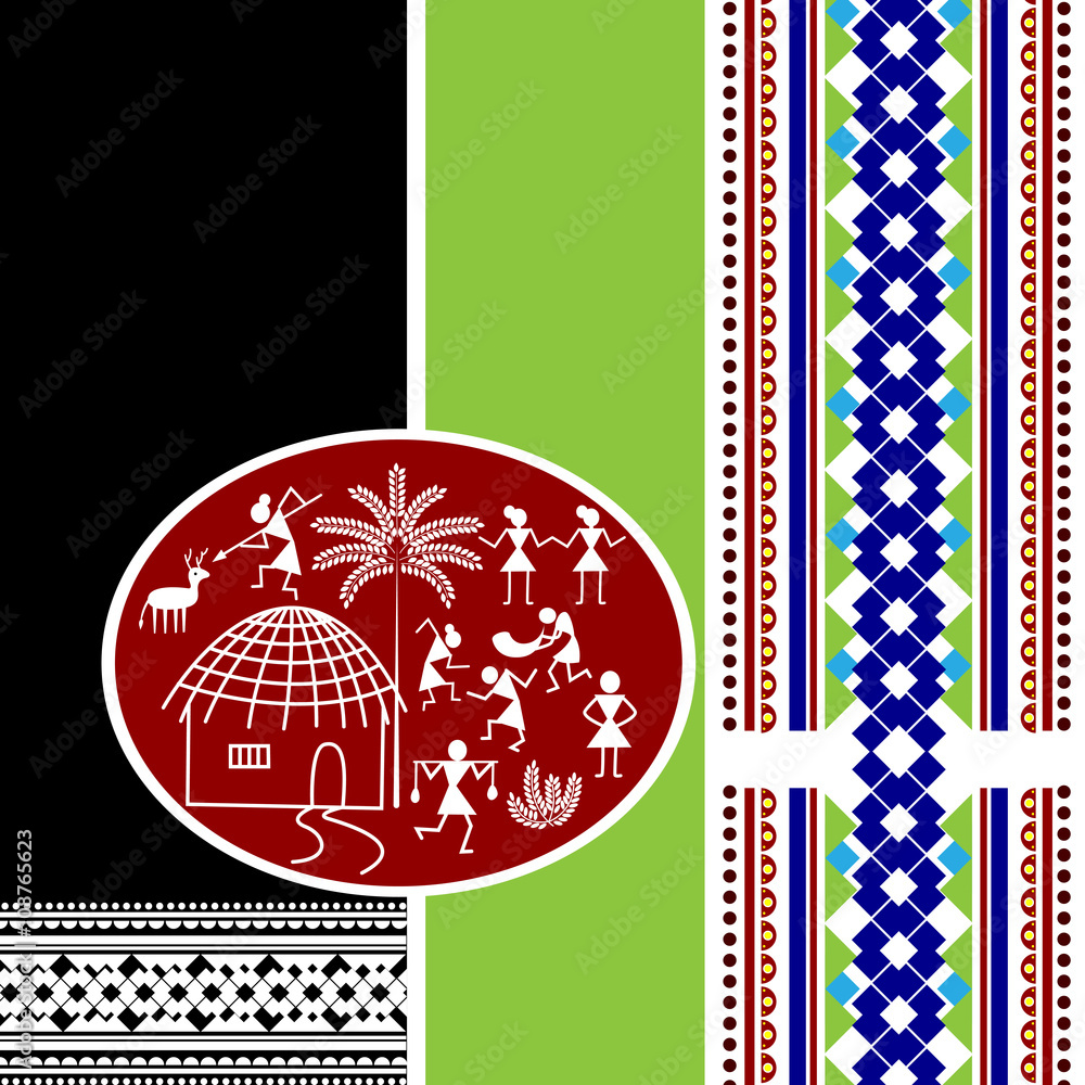 Indian Art background Stock Vector | Adobe Stock