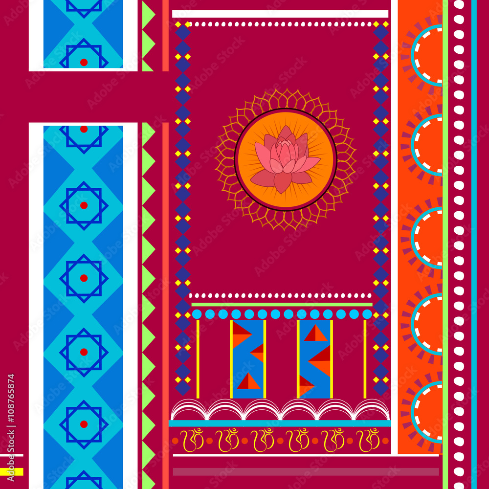 Indian Art background Stock Vector | Adobe Stock