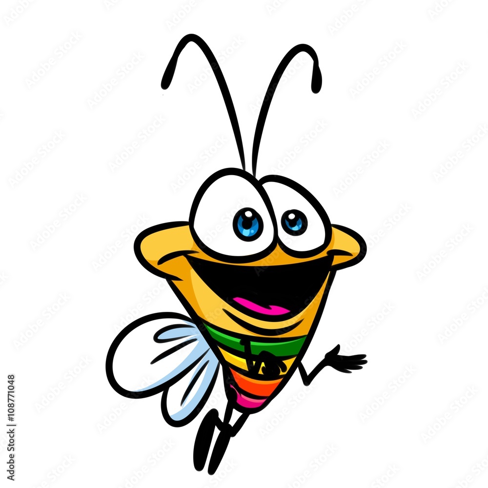 Beetle fly flight insect cartoon illustration isolated image animal ...
