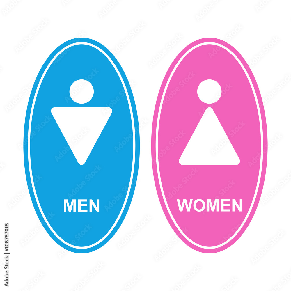 Restroom icon.Male and female WC icon denoting toilet and restroom ...